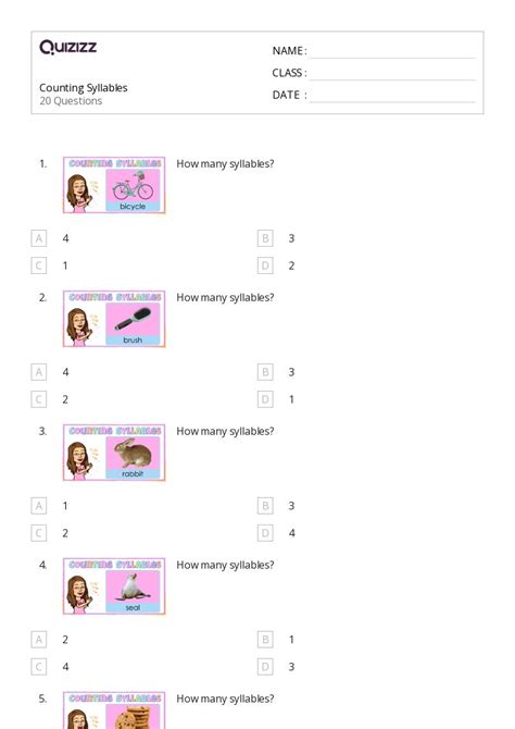 แผ่นงาน การลบและการนับถอยหลัง มากกว่า 50 แผ่นในราคา โรงเรียนอนุบาล ใน Quizizz ฟรีและพิมพ์ได้