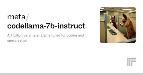meta codellama 7b instruct run with an api on replicate