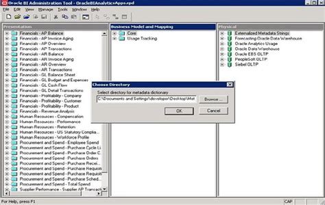 shiv bharti s blog setting up obiee metadata dictionary
