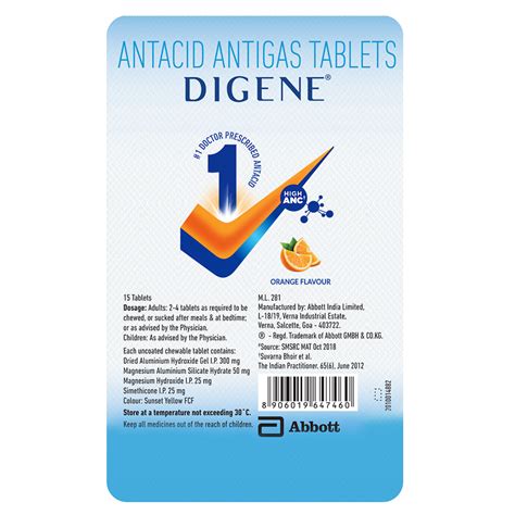 Digene Tablets Acidity And Gas Relief Orange Flavour 15s Price Uses Side Effects Composition