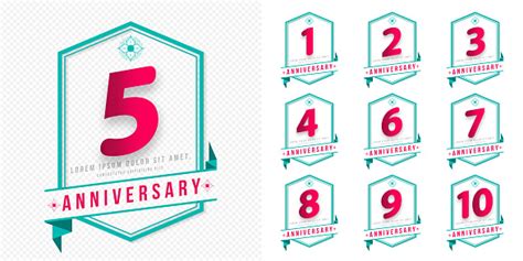 주년 기념 엠 블 럼의 설정 기념일 템플릿 디자인 웹 게임에 대 한 크리에이 티브 포스터 소책자 전단지 전단지 잡지 초대 카드