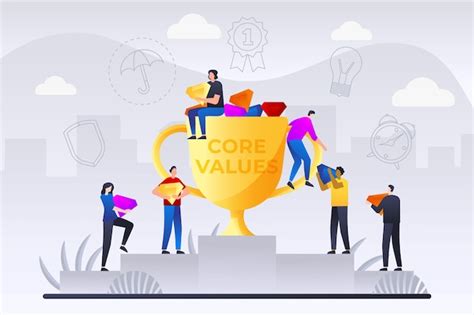 Free Vector Gradient Core Values Background