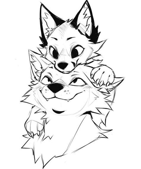 Wolf Hug Lineart By Firewolf Anime On Deviantart Artofit