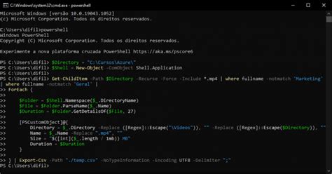 Powershell Script Para Listar E Exportar Para Csv Todos Os Arquivos