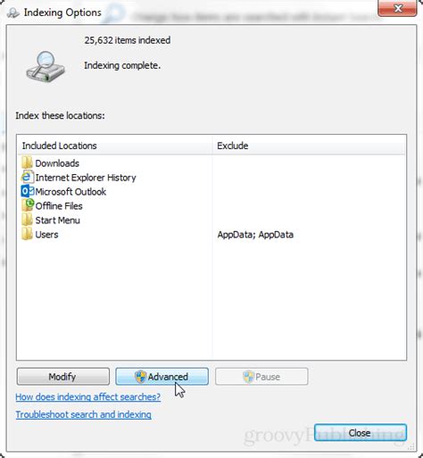 How To Rebuild The Outlook 2013 Search Index