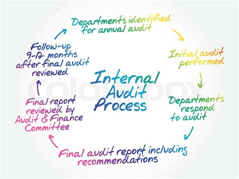 Hand Drawn Internal Audit Process Flow Chart Stock Vector Colourbox