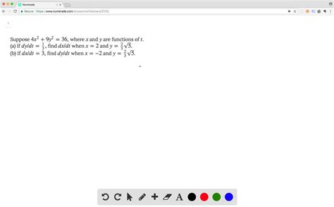 Solved Suppose 4x 2 9y 2 36 Where X And Y Ar…