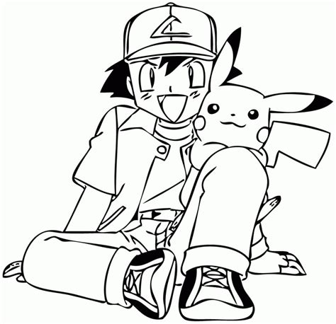 Ash Ketchum Coloring Page