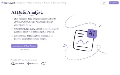 Narrative Bi Ai Data Analyst使用入口地址 Ai网站最新工具和软件app下载