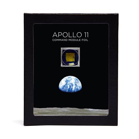 Apollo 11 Command Module Foil 1 Square Centimeter Collectible Specimen Includes Display Case