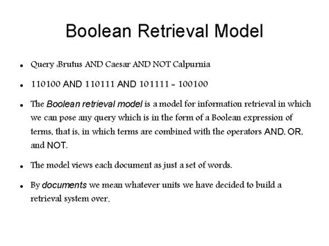 Information Retrieval 1 Boolean Retrieval Information Retrieval Ir