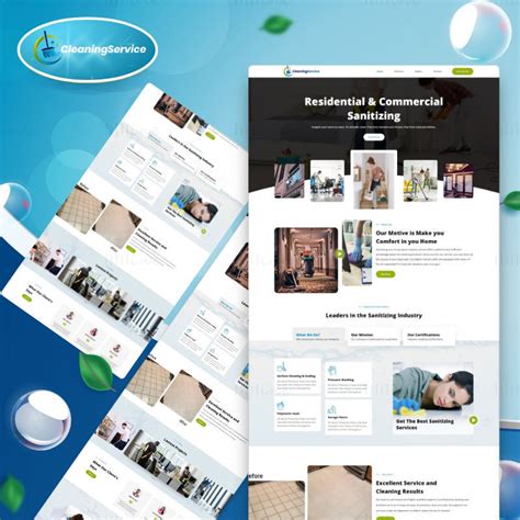 Cleaning Service Template Ui Adobe Xd