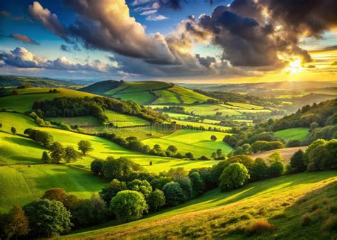 Breathtaking Green Panoramic Landscape A Widescreen Wallpaper For