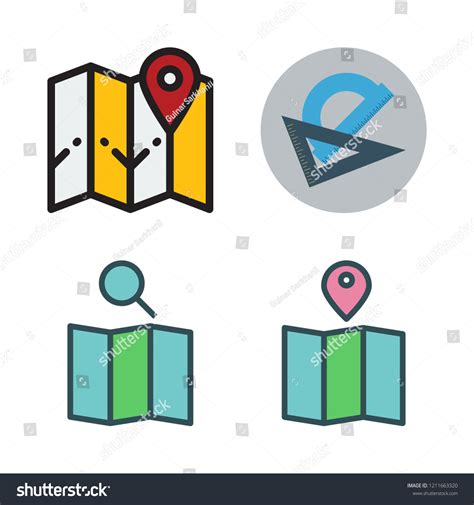 Compass Icon Set Vector Set About Stock Vector Royalty Free 1211663320