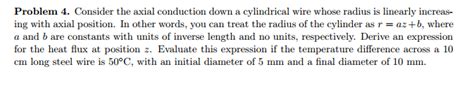 Solved Problem 4 Consider The Axial Conduction Down A