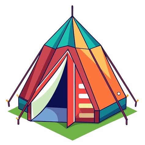 Tent Clipart Cartoon Style Vector Illustration Premium Ai Generated