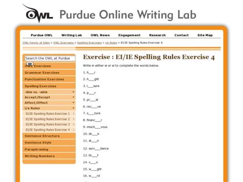 Spelling Rules Ie Ei Exercise 4 Worksheet For 5th 9th Grade Lesson Planet