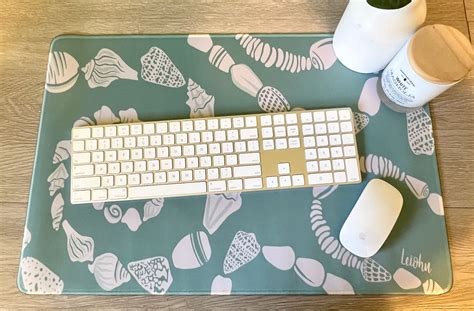 Groovy Shell Desk Mat Leiohu Designs