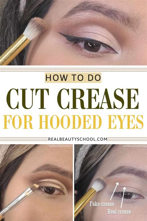 My Hooded Eye Cut Crease Hack Step By Step Tutorial Real Beauty School