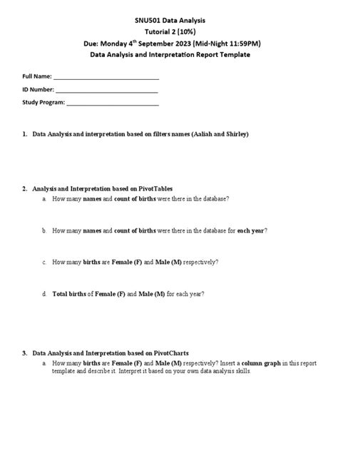 Data Analysis And Interpretation Report Pdf