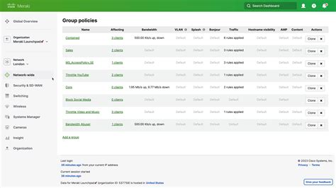 Cisco Meraki Applying Group Policies