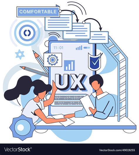 Ux Design Metaphor User Interface Conversation Vector Image