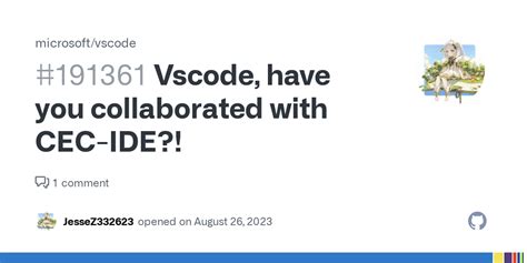 Vscode Have You Collaborated With CEC IDE Issue Microsoft Vscode GitHub