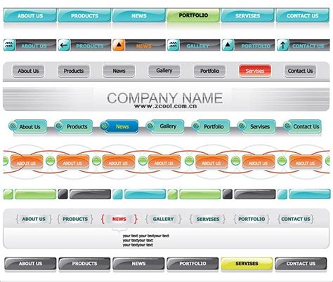 Site Navigation Bar Menu Free Vector Freeimages
