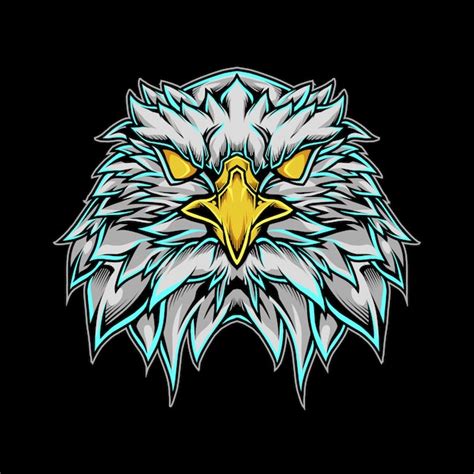 독수리 머리 마스코트 로고 일러스트 프리미엄 벡터