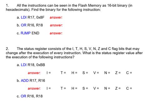 Solved Simulate The Following Assembly Codes In The Atmel