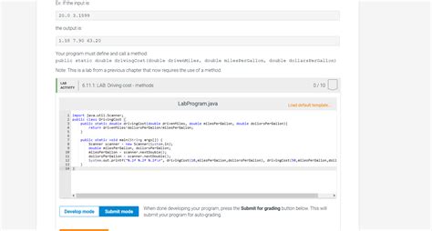 Solved 611 Lab Driving Cost Methods Write A Method Dr