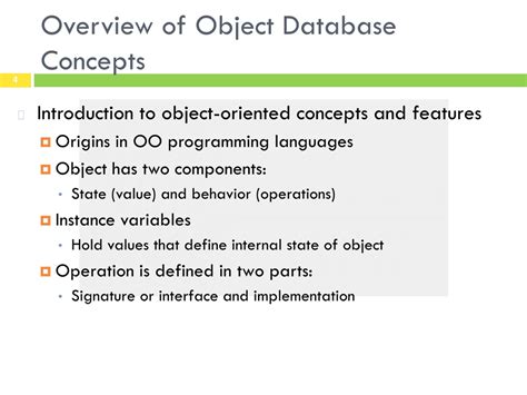 Ppt Object Oriented Databases Overview Powerpoint Presentation