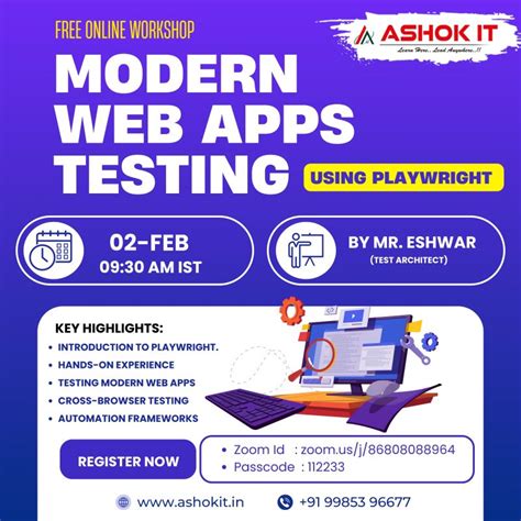 Freeworkshop Webapptesting Playwright Testingtools Softwaretesting Ashok It
