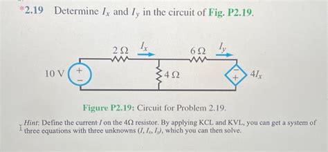 Solved 2 19 Determine Ix And Iy In The Circuit Of Fig Chegg Com