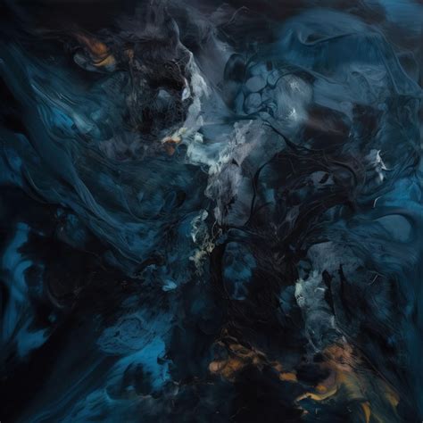 A Black And Blue Painting On A Black Background Generative Ai Image