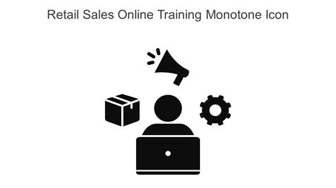 Retail Sales Online Training Monotone Icon In Powerpoint Pptx Png And Editable Eps Format Ppt