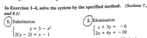 Solved In Exercises 1 4 ﻿solve The System By The Specified