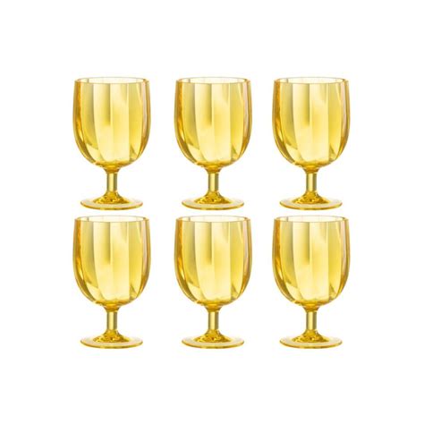 Box Of 6 Wine Glass Plactic
