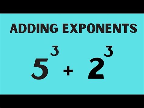 Adding Exponents Youtube