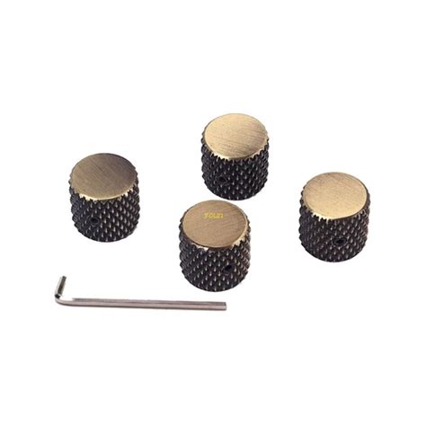 Youn Set Of 4pcs Guitar Knobs Bronze Coloured Volume Tone Control Knobs With Wrench Replacement