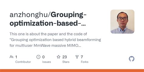 Github Anzhonghugrouping Optimization Based Hybrid Beamforming For Multiuser Mmwave Massive