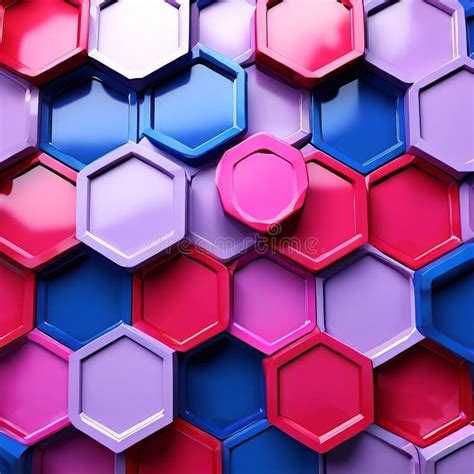 Geometric Hexagon Pattern A Pattern Of Interlocking Hexagons N Stock Illustration Illustration
