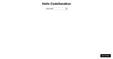 React Duration Examples Codesandbox