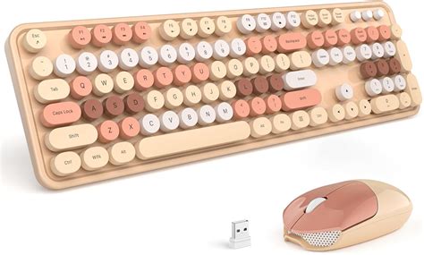 Wireless Keyboard And Mouse Combo Mowux Full Size 2 4g Plug And Play Typewriter