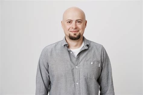 Free Photo Happy Smiling Bald Man With Beard