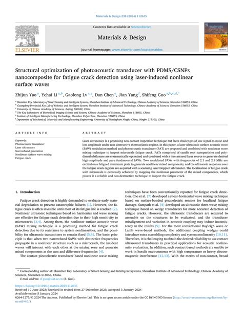 Pdf Structural Optimization Of Photoacoustic Transducer With Pdms Csnps Nanocomposite For