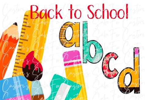 School Letters Png School Theme Letters Back To School Etsy