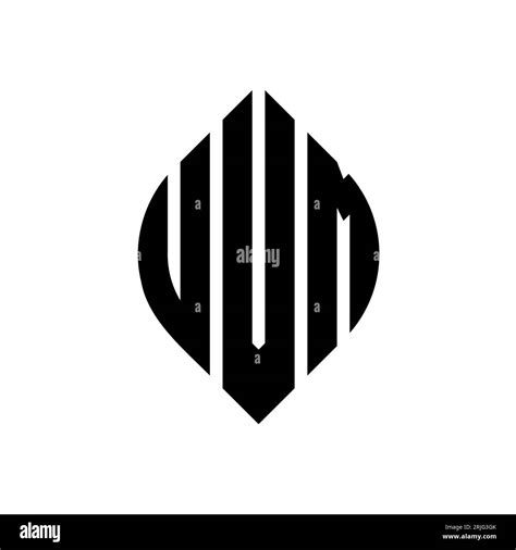 Uvm Circle Letter Logo Design With Circle And Ellipse Shape Uvm