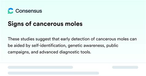 Signs Of Cancerous Moles Consensus Academic Search Engine