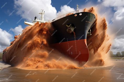 Premium Photo Bulk Carrier Ship Cargo Discharge Survey